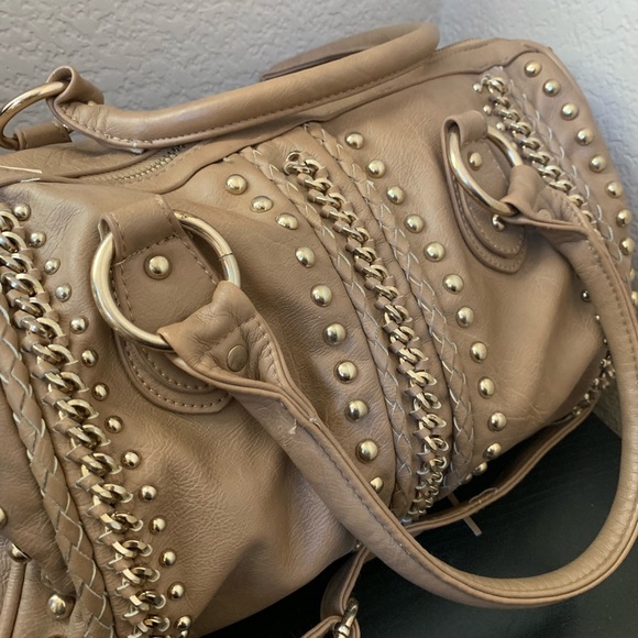 MMS Design Studio | Bags | Brown And Gold Studded Purse By Mms | Poshmark